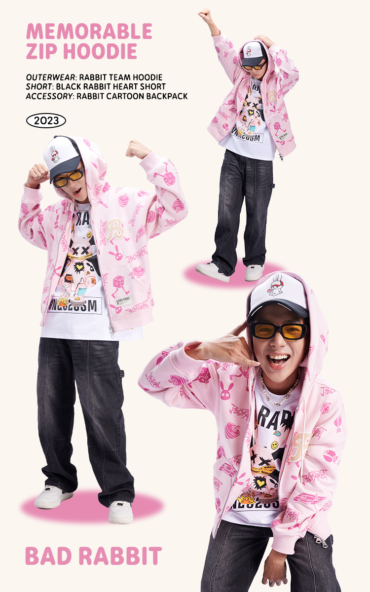 OUTFIT 5 MEMORABLE ZIP HOODIE– Bad Habits Official Store