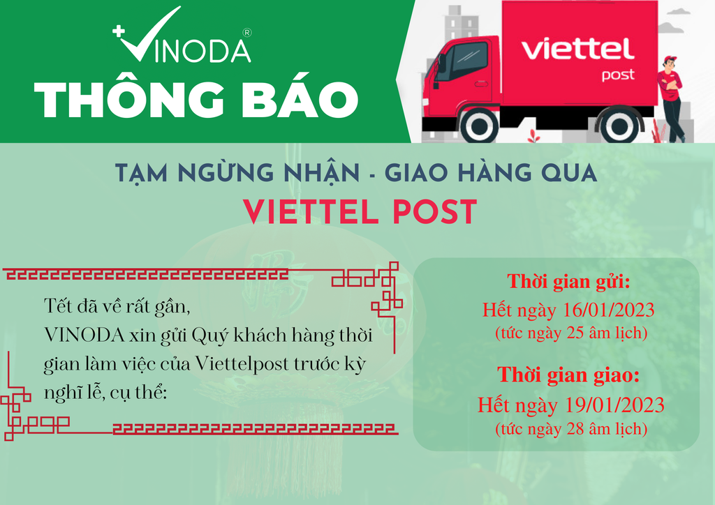 THỜI GIAN TẠM NGỪNG NHẬN - GIAO HÀNG QUA VIETTELPOST – Công ty TNHH ...
