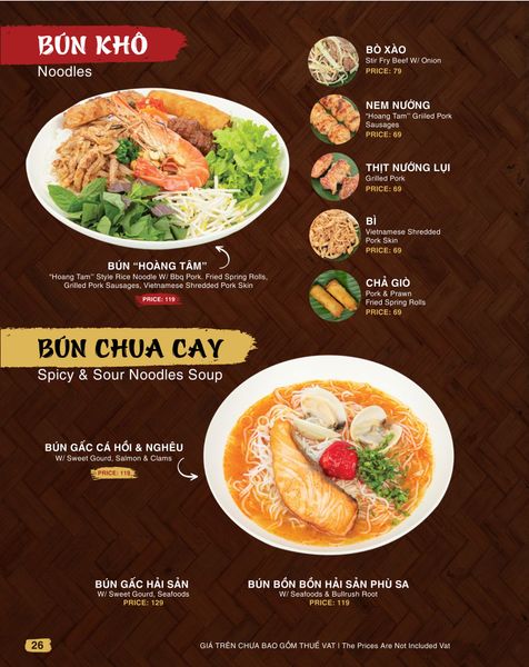 [MENU] Hoàng Tâm - Món Ngon Miền Tây