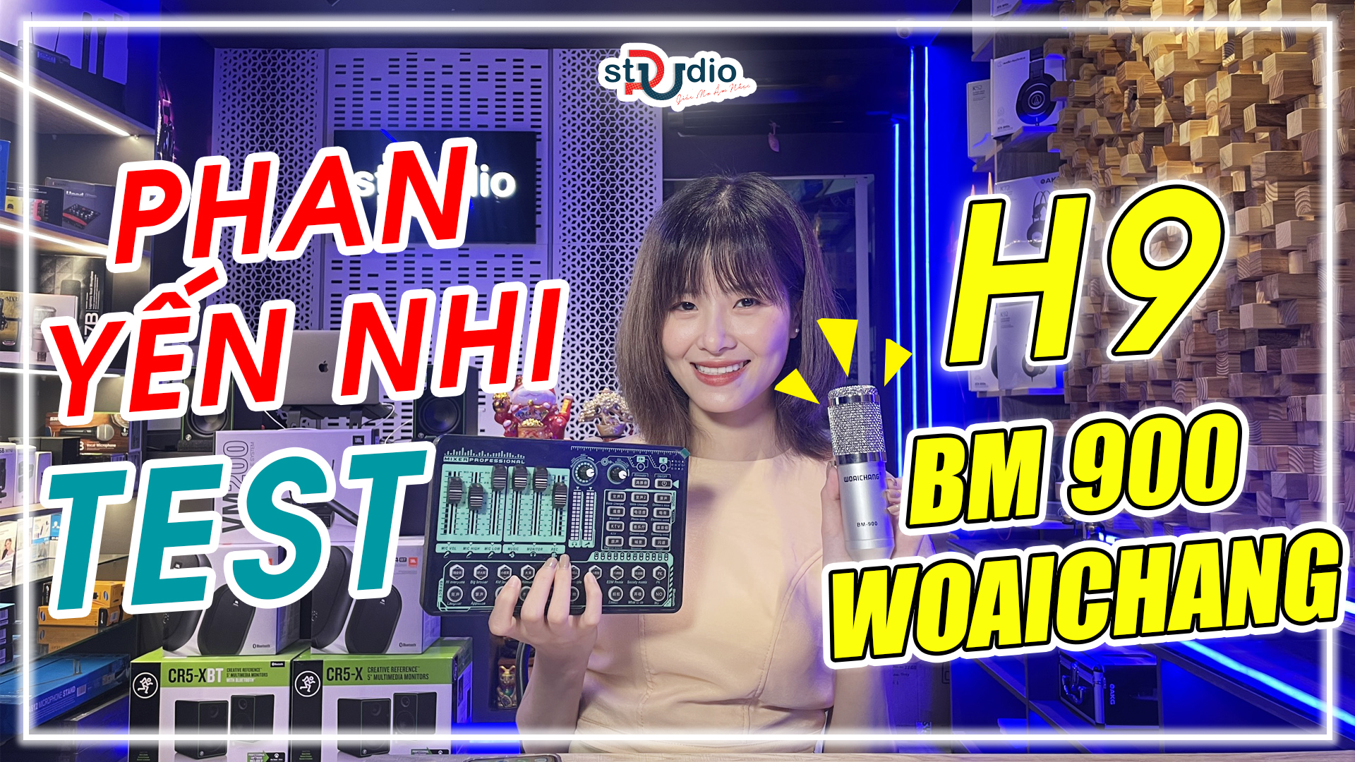 Test bộ livesream dưới 2 triệu | Sound card H9 Bluetooth Micro BM900 ...