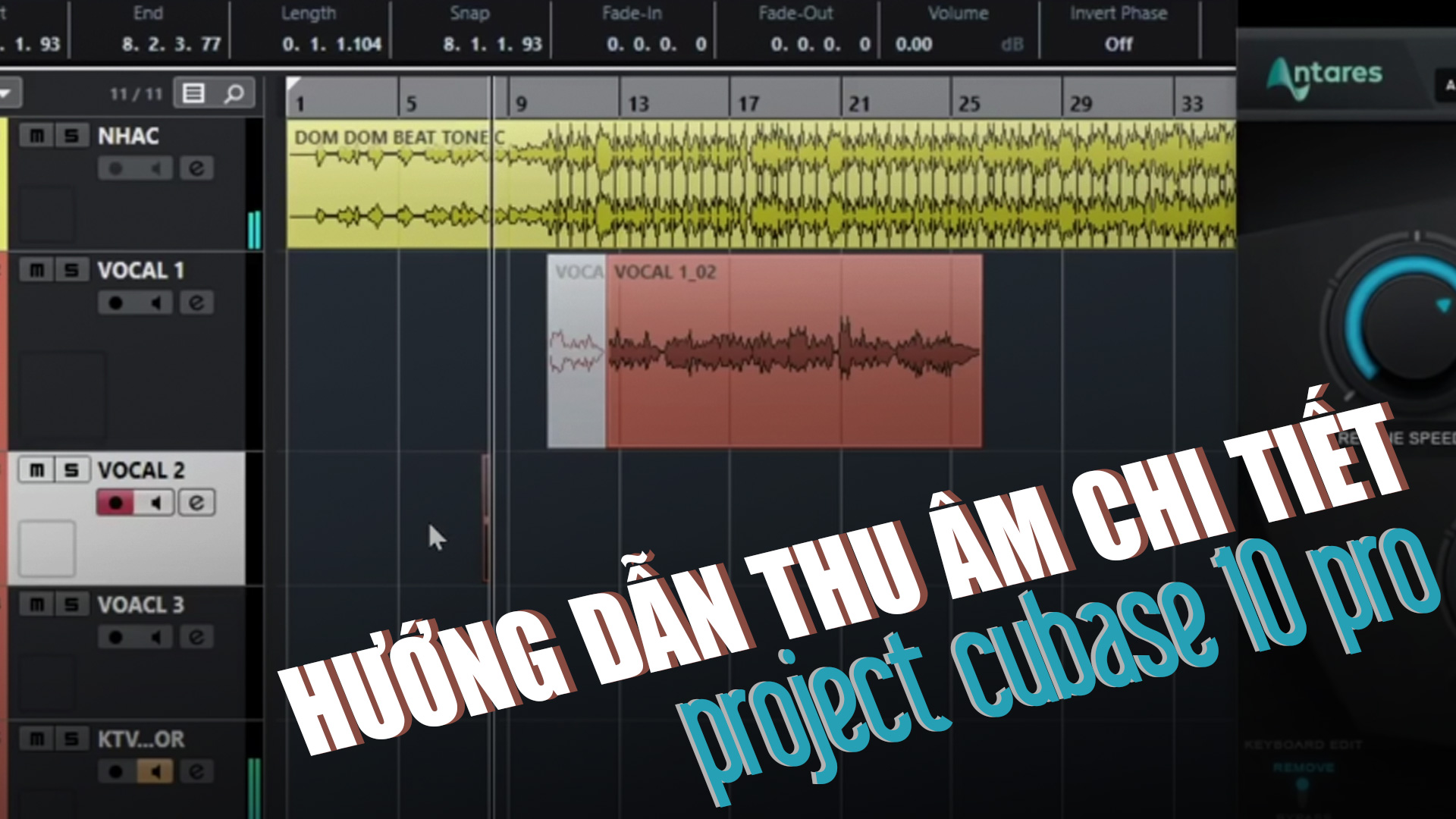 Video giới thịu và hướng dẫn sử dụng Auto Tune Cubase 10