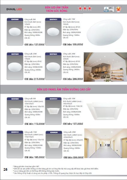 CATALOGUE ĐÈN DUHAL / BẢNG GIÁ ĐÈN DUHAL, ĐÈN LED DUHAL 2021 MỚI NHẤT ...