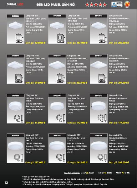 CATALOGUE ĐÈN DUHAL / BẢNG GIÁ ĐÈN DUHAL, ĐÈN LED DUHAL 2021 MỚI NHẤT ...