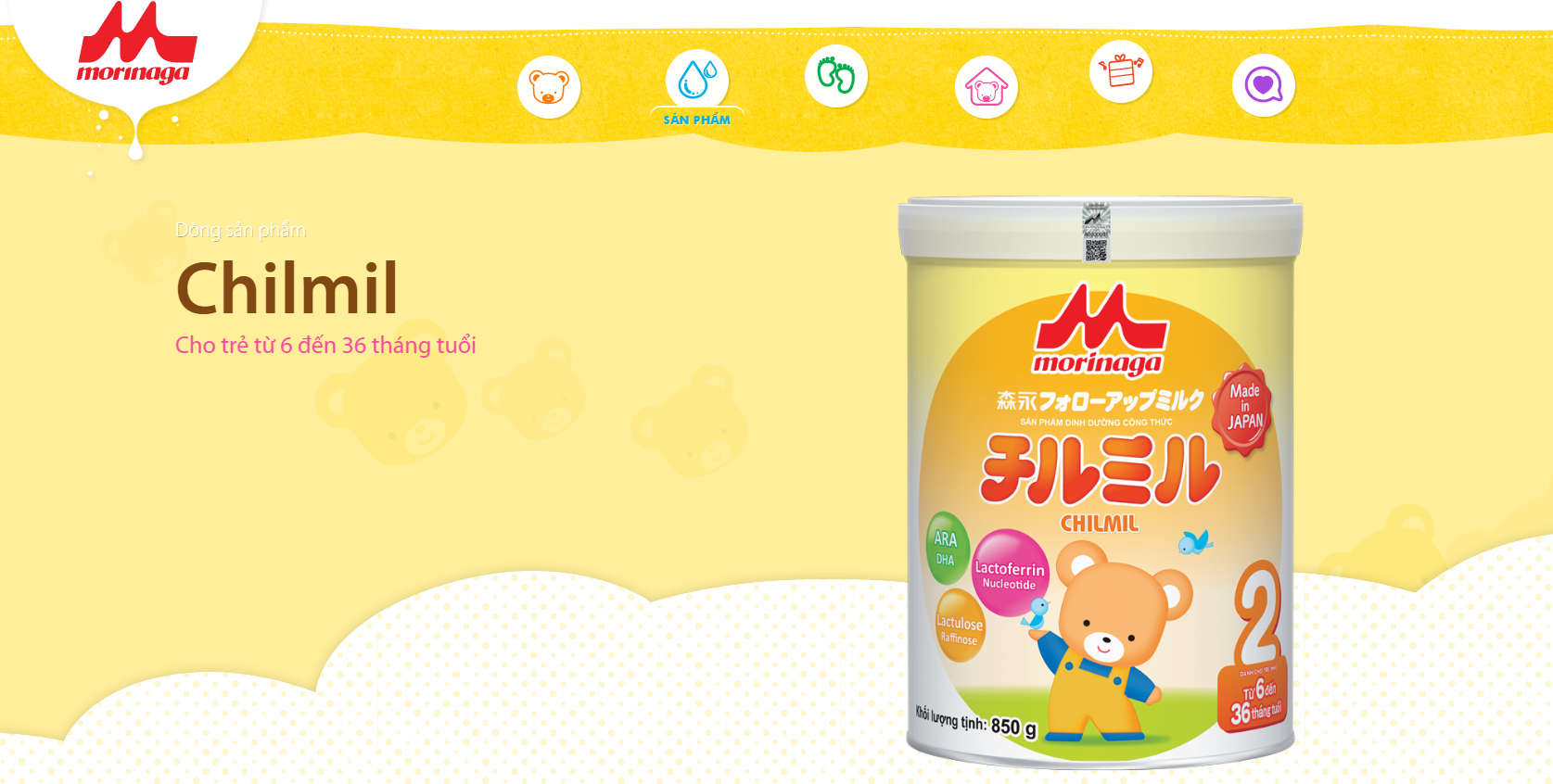 Sữa Bột Morinaga Chilmil Số 2 (6-36 tháng) - lon 850g – Babycorner Shop