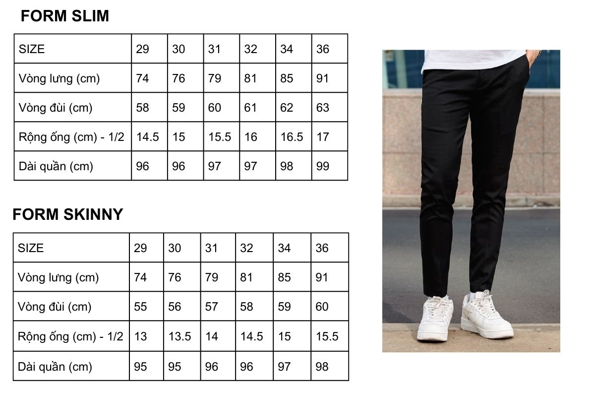 Hướng Dẫn Cách Chọn Size Quần Tây Nam Chuẩn Nhất