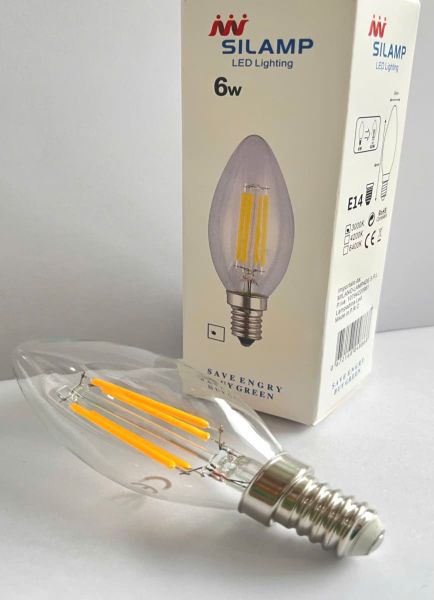 BÓNG ĐÈN LED Dây Tóc Edison C35 6W E14 – Đèn Led Silamp