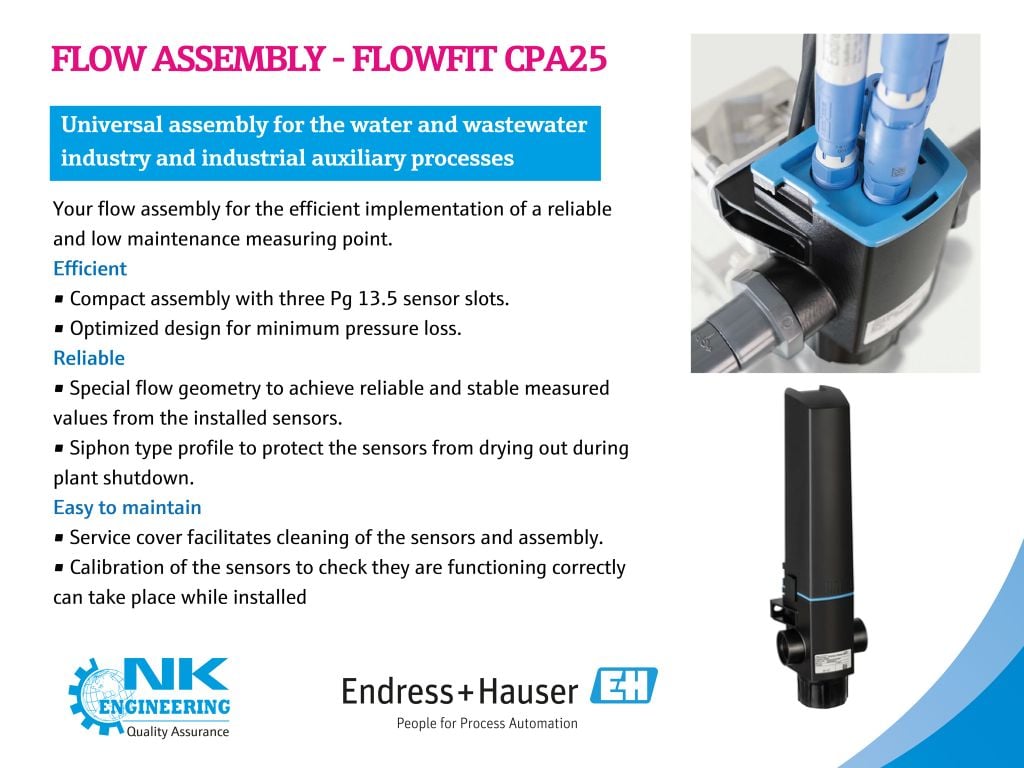 Flowfit CPA25 - Phụ kiện kết nối cảm biến pH/ORP, độ dẫn điện và DO ...