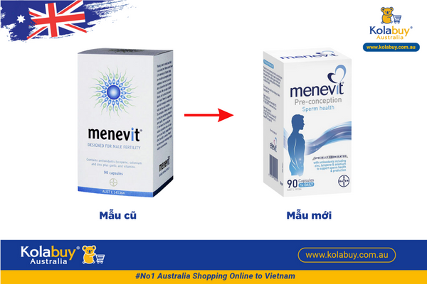 Viên uống Hỗ trợ sinh sản cho nam Menevit Male Fertility 90 viên ...