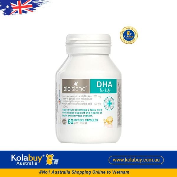 Viên uống Bổ sung DHA cho bé Bio Island DHA Kids 60 viên – Kolabuy Australia®: Authentic ...