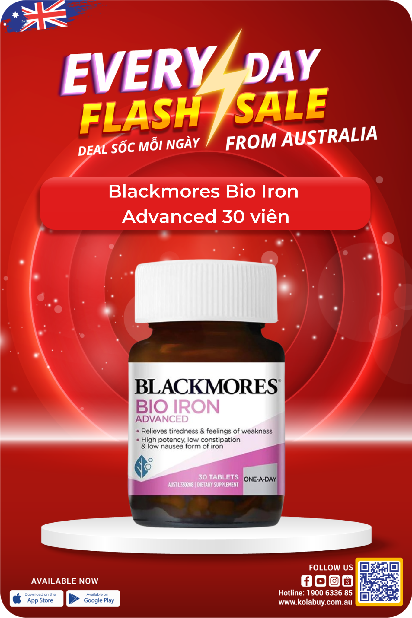 Viên uống bổ sung sắt Blackmores Bio Iron Advanced 30 viên – Kolabuy ...