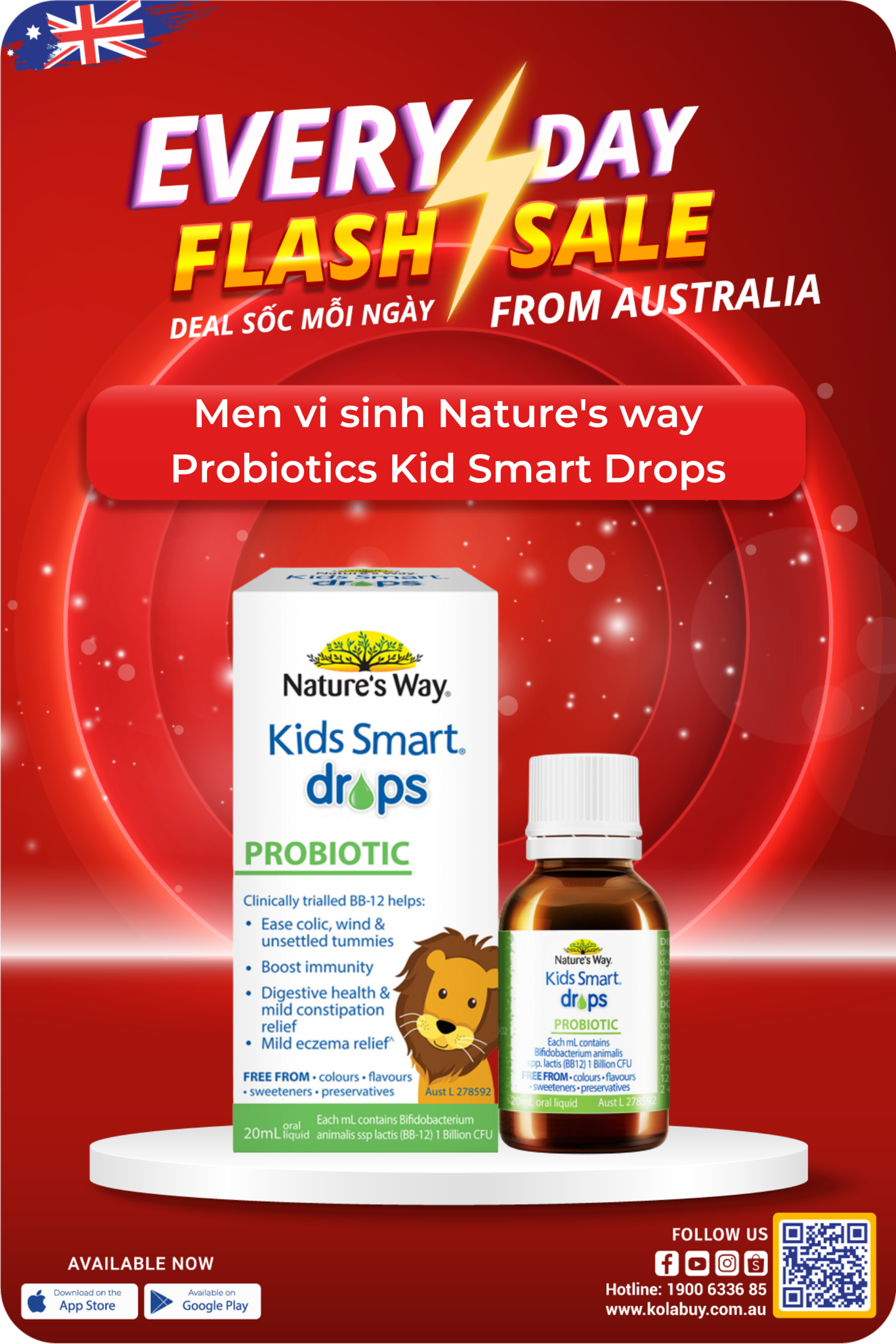 Men vi sinh Nature's Way Kids Smart Probiotic 20ml – Kolabuy Australia®: Authentic & Premium ...