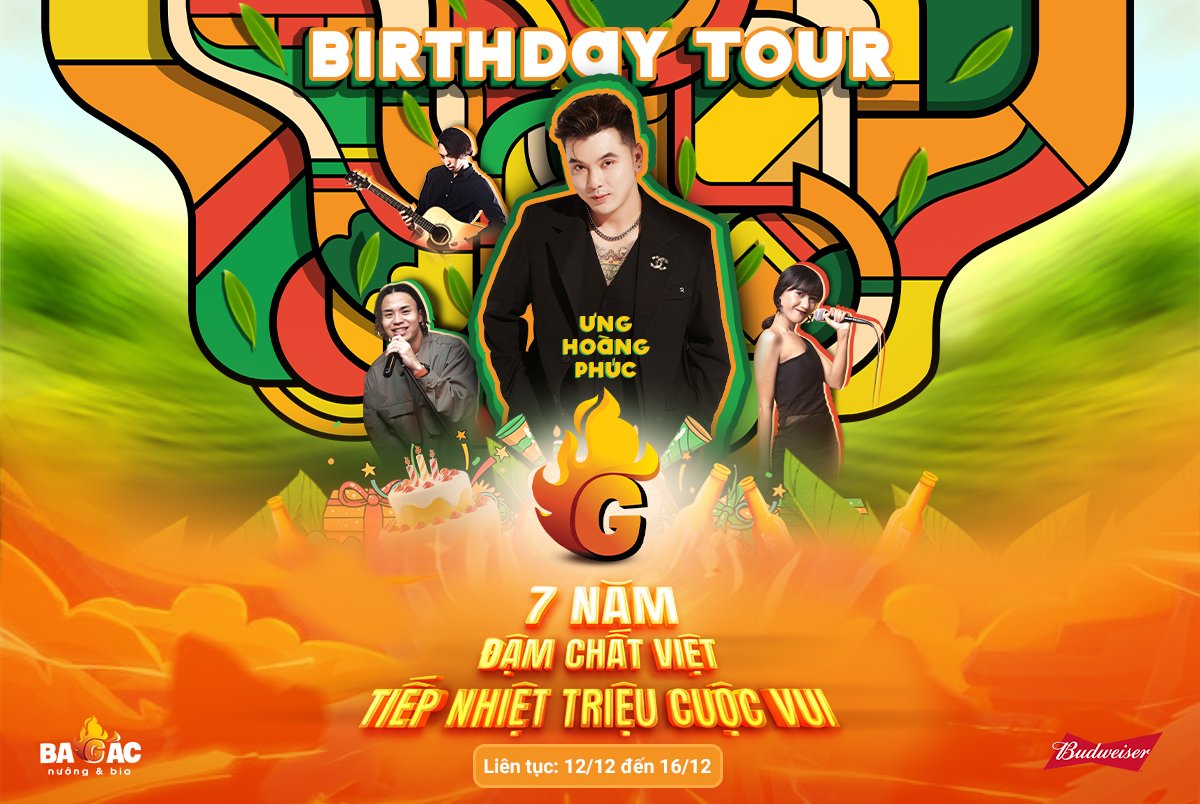 BÍ MẬT ĐƯỢC BẬT MÍ – ƯNG HOÀNG PHÚC KHUẤY ĐỘNG TẠI BA GÁC BIRTHDAY TOU ...