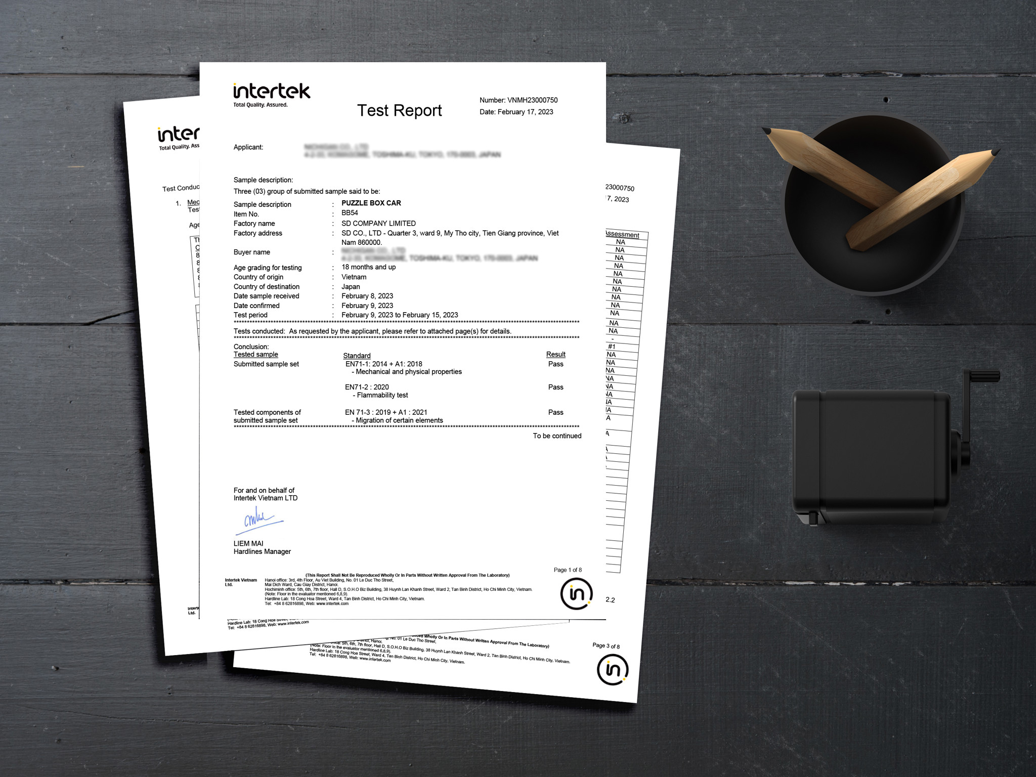 SD Supports obtain EN71 Certification for OEM wooden toy – Công ty TNHH SD