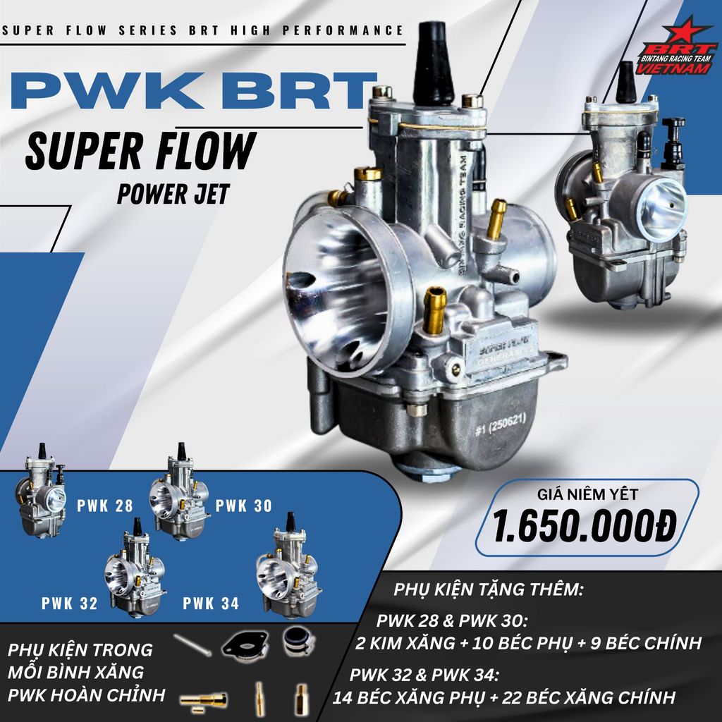 Bình Xăng Con Super Flow Ga Dẹp PWK BRT Có Nhiều Size Dành Cho Các Dòn – BRT VIỆT NAM