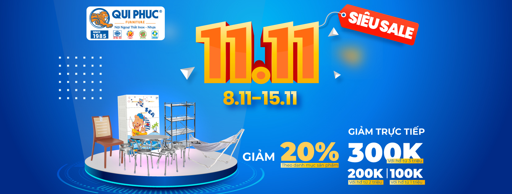 Siêu sale ngày đôi 11/11/2023, Qui Phúc khuyến mãi cực lớn – Nội Ngoại ...
