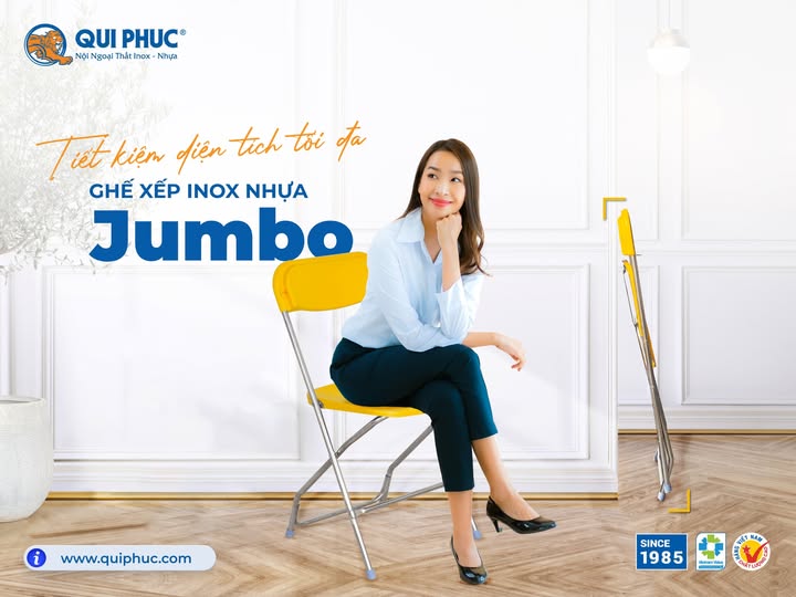 Ghế Xếp Inox Nhựa Jumbo – Tiết Kiệm Diện Tích Tối Đa – Nội Ngoại Thất ...