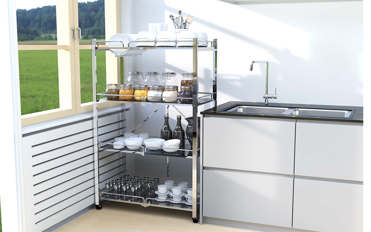 Kệ inox 304 hoàn hảo cho mọi gian bếp hiện đại