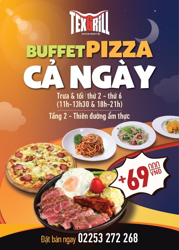 CẦM 89K ĂN SẬP BUFFET PIZZA KHÔNG LO VỀ GIÁ