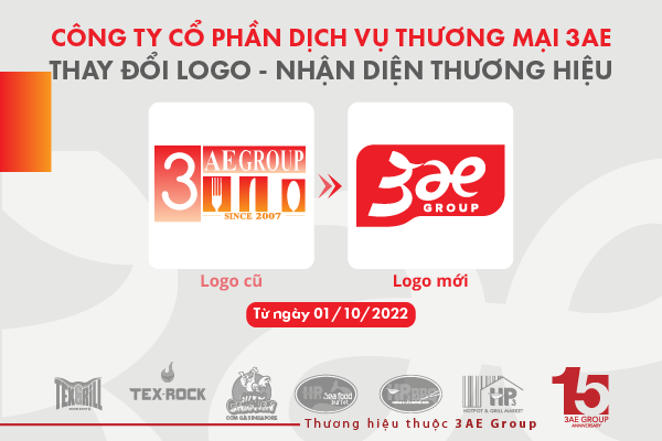 Thông báo: 3AE Group thay đổi nhận diện thương hiệu