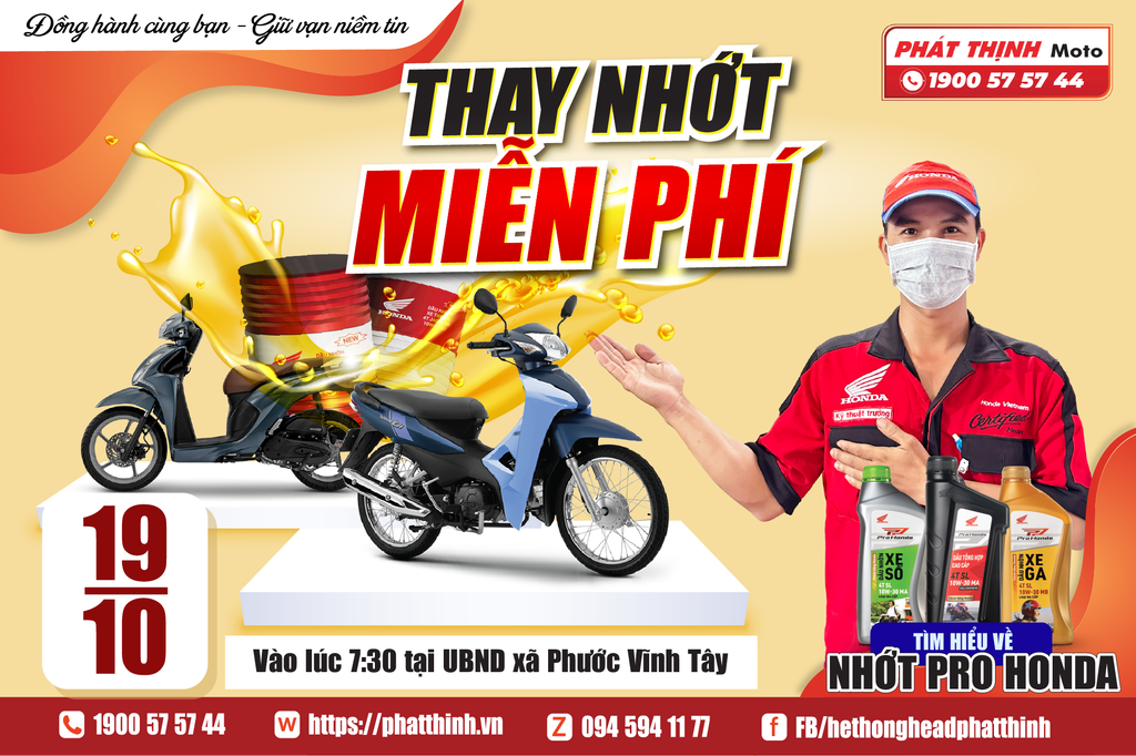 THAY NHỚT MIỄN PHÍ, Ngày Hội Lái Xe An Toàn (19/10/2024) – HEAD Honda ...
