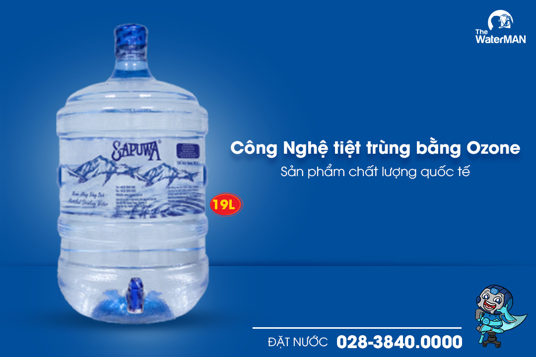 Nước Uống SAPUWA 19L Tinh Khiết Bình Vòi Chính Hãng | The Water MAN