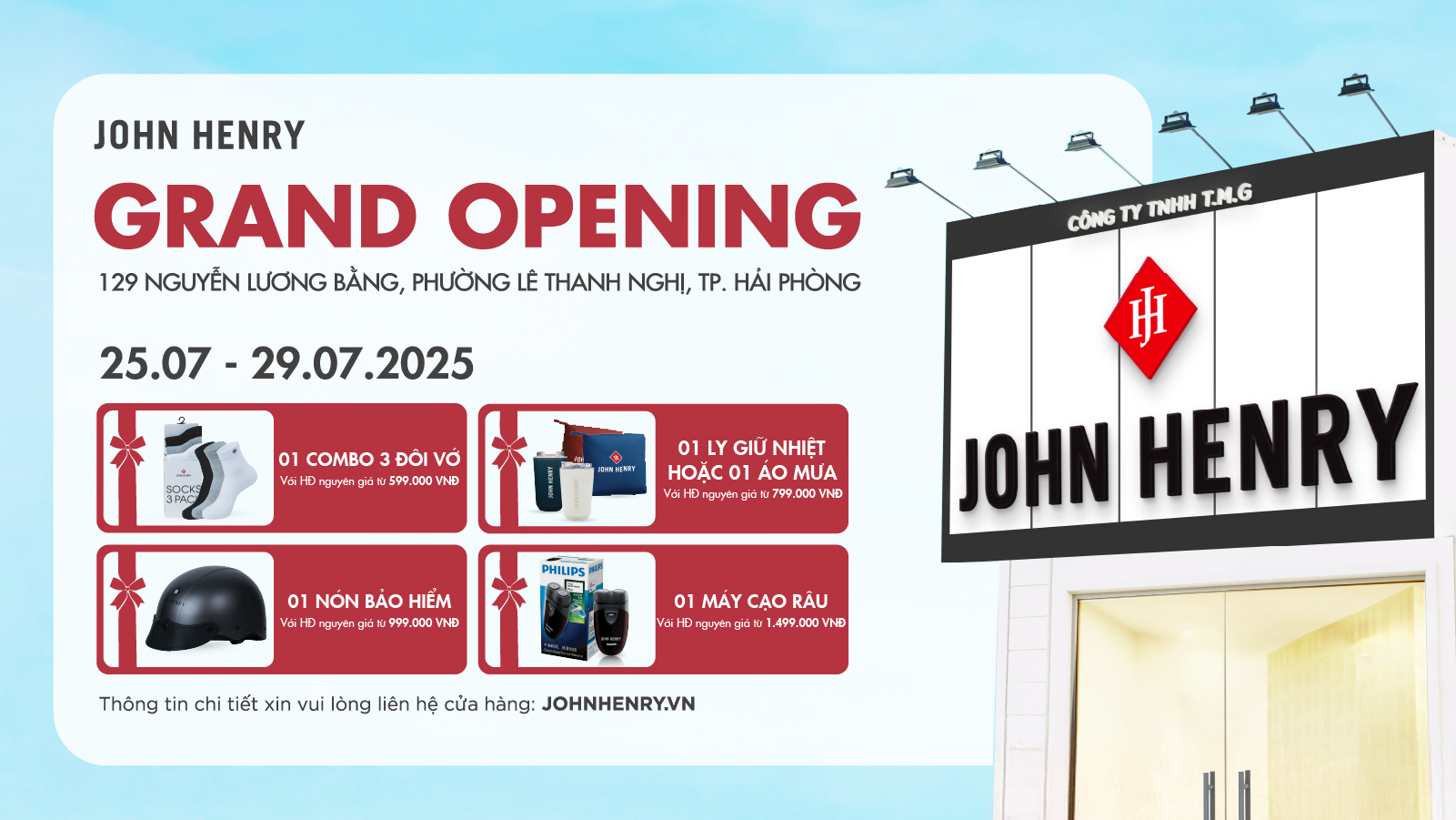 KHAI TRƯƠNG CỬA HÀNG MỚI | JOHN HENRY HẢI PHÒNG – John Henry Official