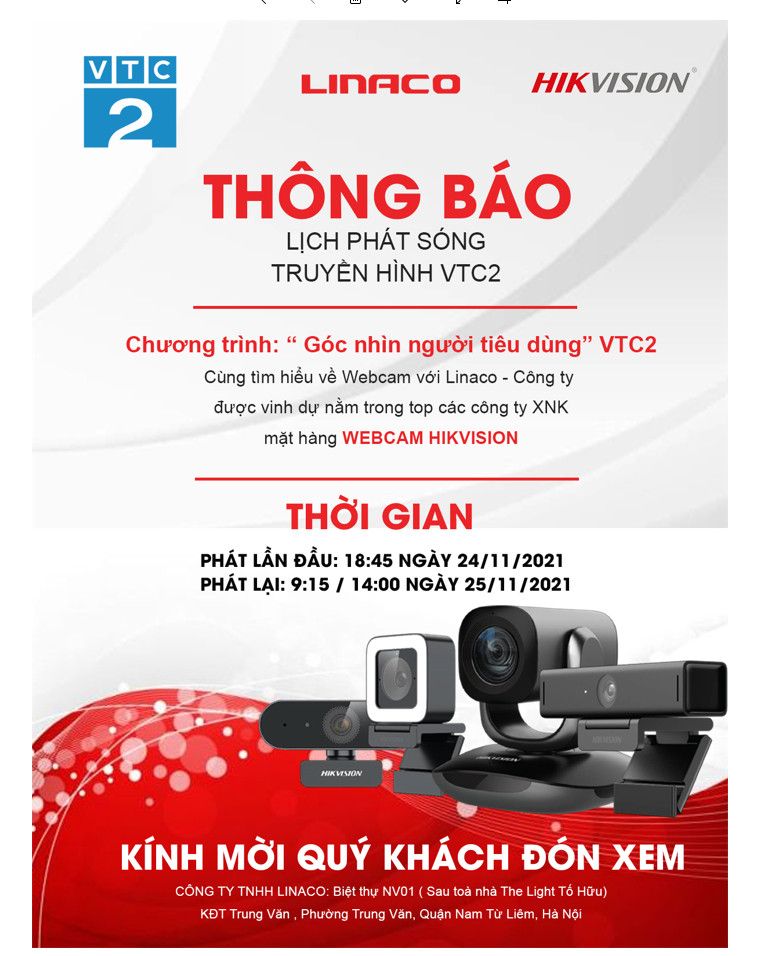[THÔNG BÁO] Lịch phát sóng truyền hình VTC2 – Linaco