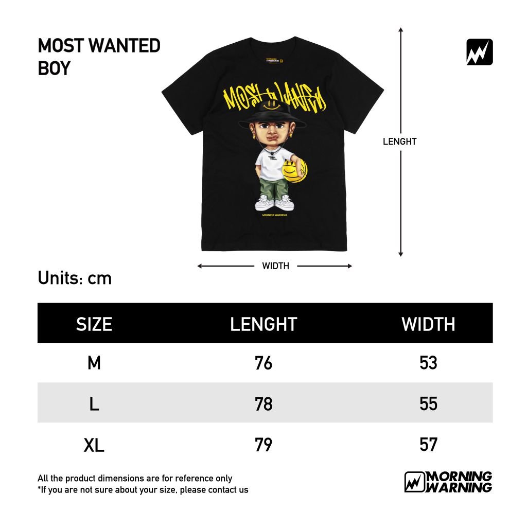 Morning Warning Most Wanted Trolley Tee Black