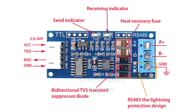 Giao tiếp RS485 với tính năng Auto Direction ,Modbus Cho Arduino ,ESP ...