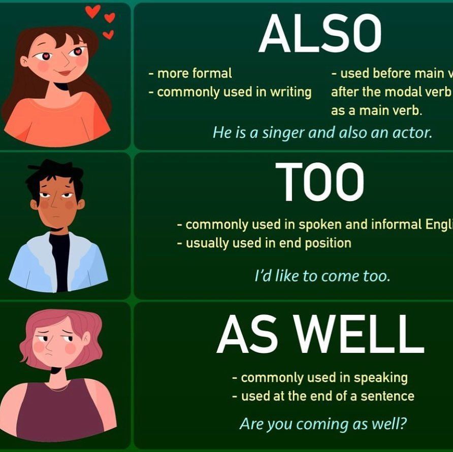 ALSO, TOO, AS WELL DÙNG SAO CHO ĐÚNG? – TrangVietAnh