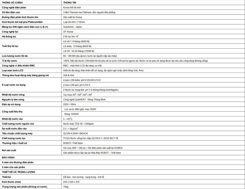 Máy Lọc Nước Ion Kiềm Robot IONSMART 38 - Giá Thành Hợp Lý - Máy Lọc Nước Phương Nam