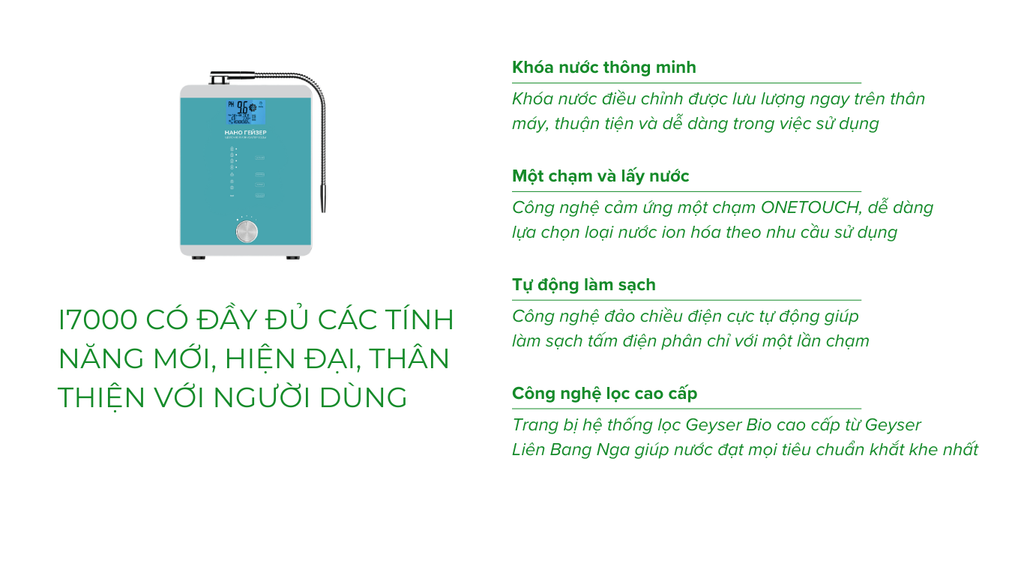 Máy Lọc Nước ION Kiềm Geyser i7000 - Máy Lọc Nước Phương Nam