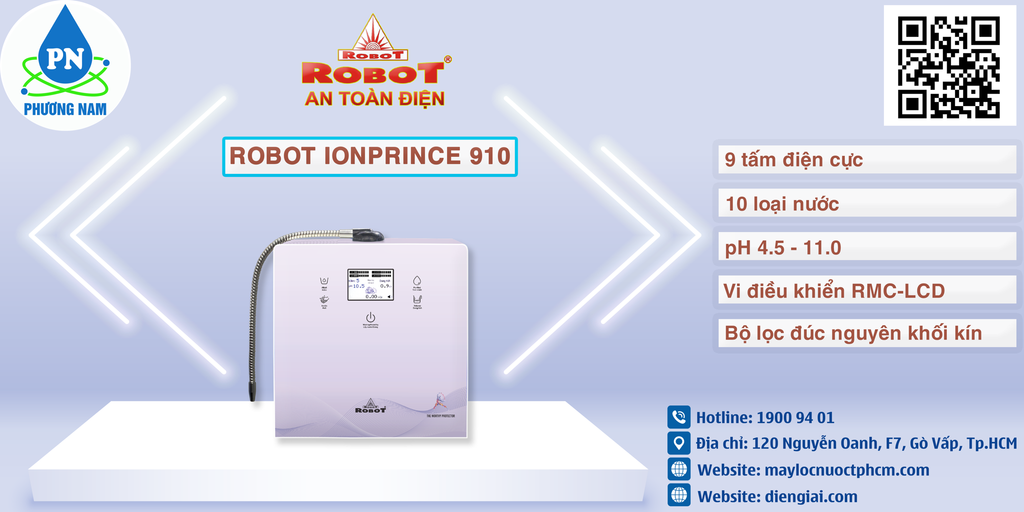 Máy Lọc Nước Ion Kiềm Robot IONPRINCE 910 - Máy Lọc Nước Phương Nam