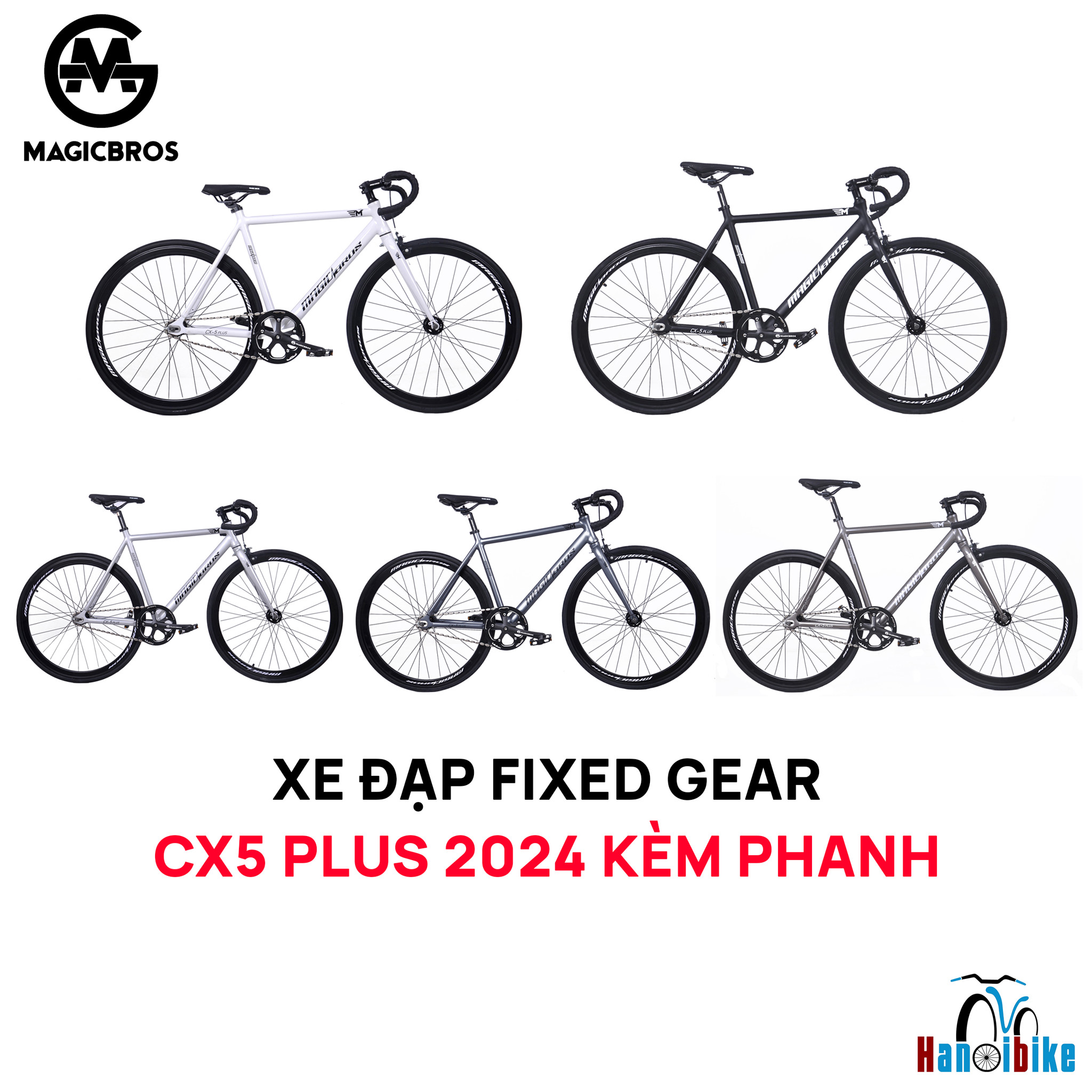 Xe Fixed Gear Magicbros CX5 PLUS Khung nhôm – Hanoibike shop