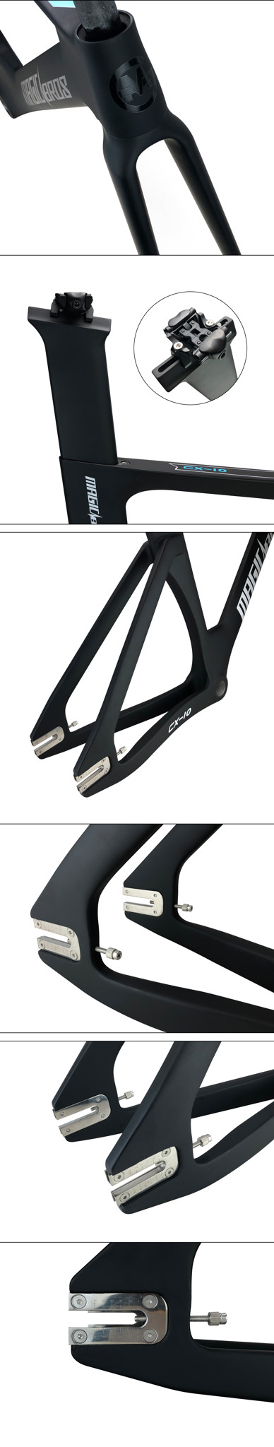 Khung xe đạp Fixed gear Magicbros CX10 Carbon – Hanoibike shop