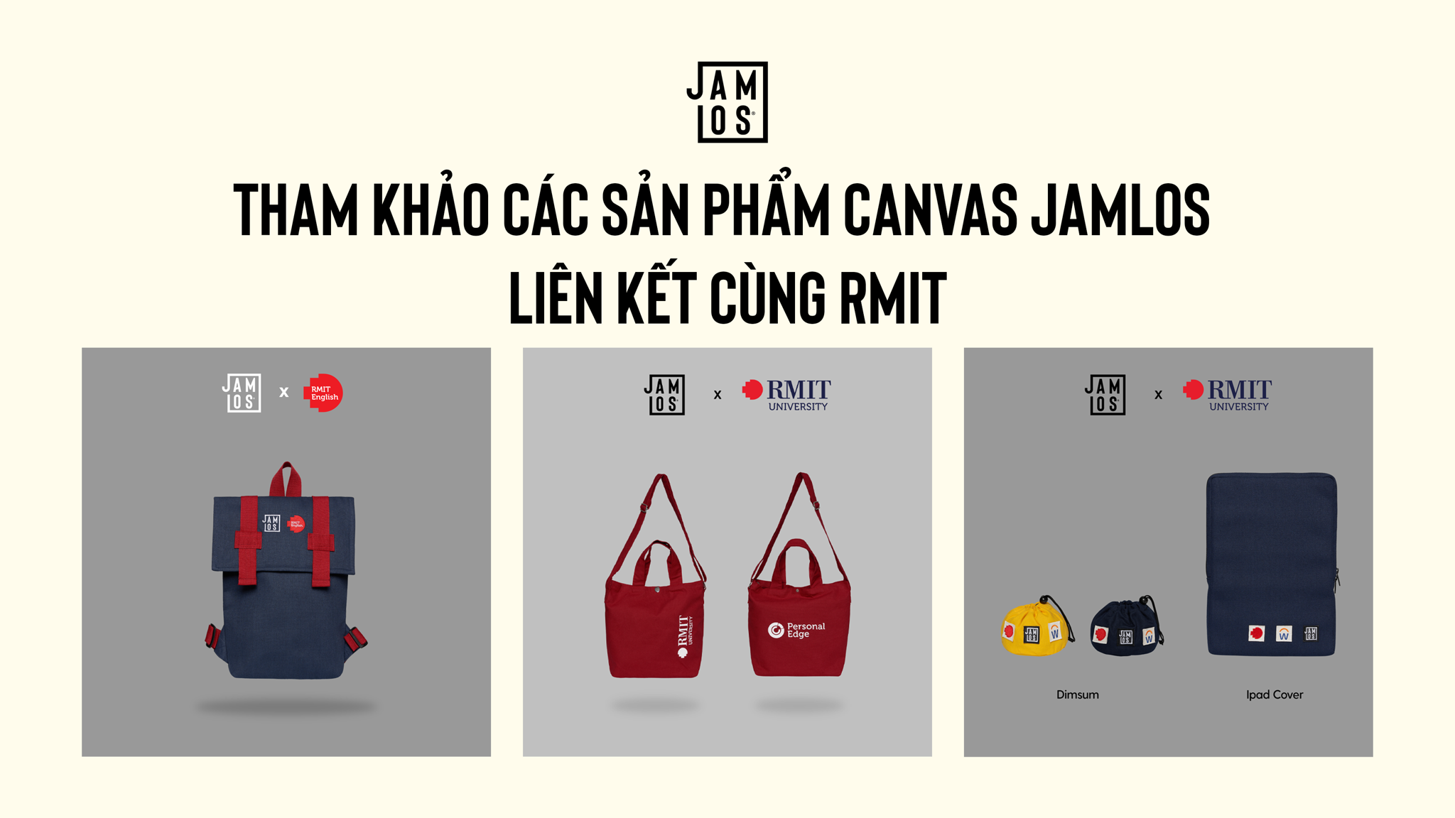 Hợp Tác Túi Canvas In Theo Yêu Cầu Jamlos Cùng RMIT
