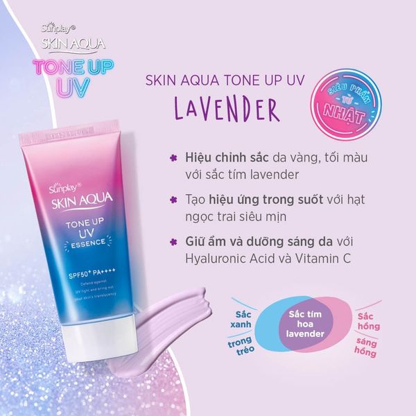 Kem Chống Nắng Sunplay Skin Aqua Tone Up UV Essence Lavender SPF 50+ PA ...