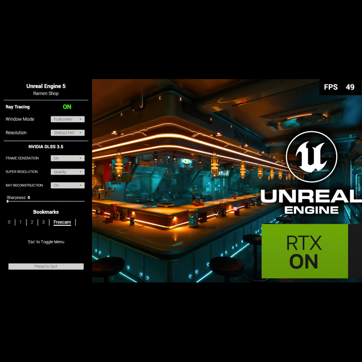 Ramen Shop "Unreal Engine 5" sử dụng DLSS 3.5 Ray Reconstruction– TPLAB
