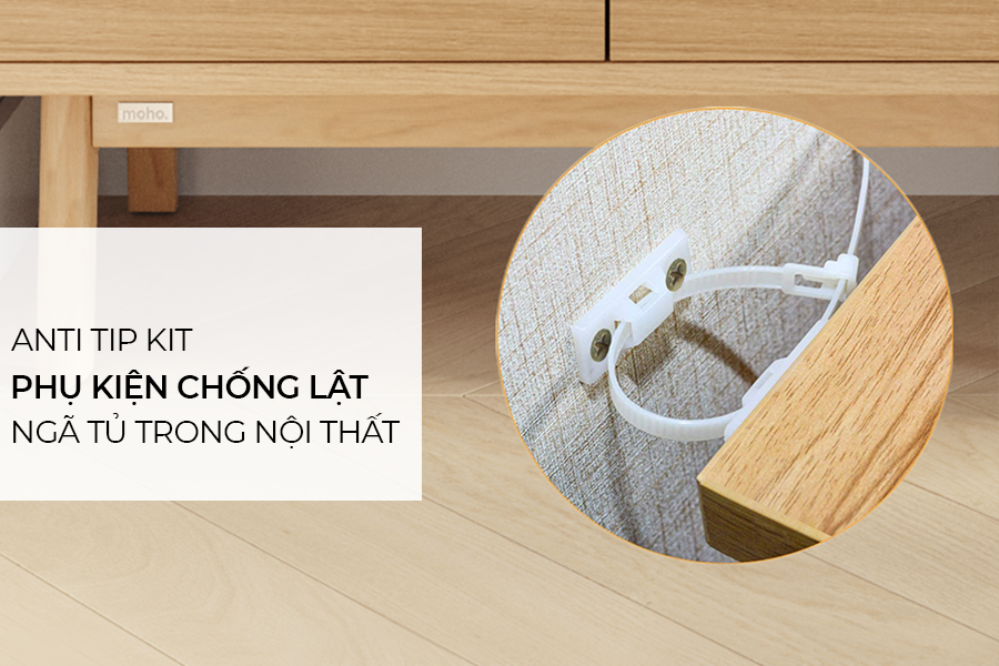 Anti tip kit - Dây bảo vệ chống lật ngã tủ