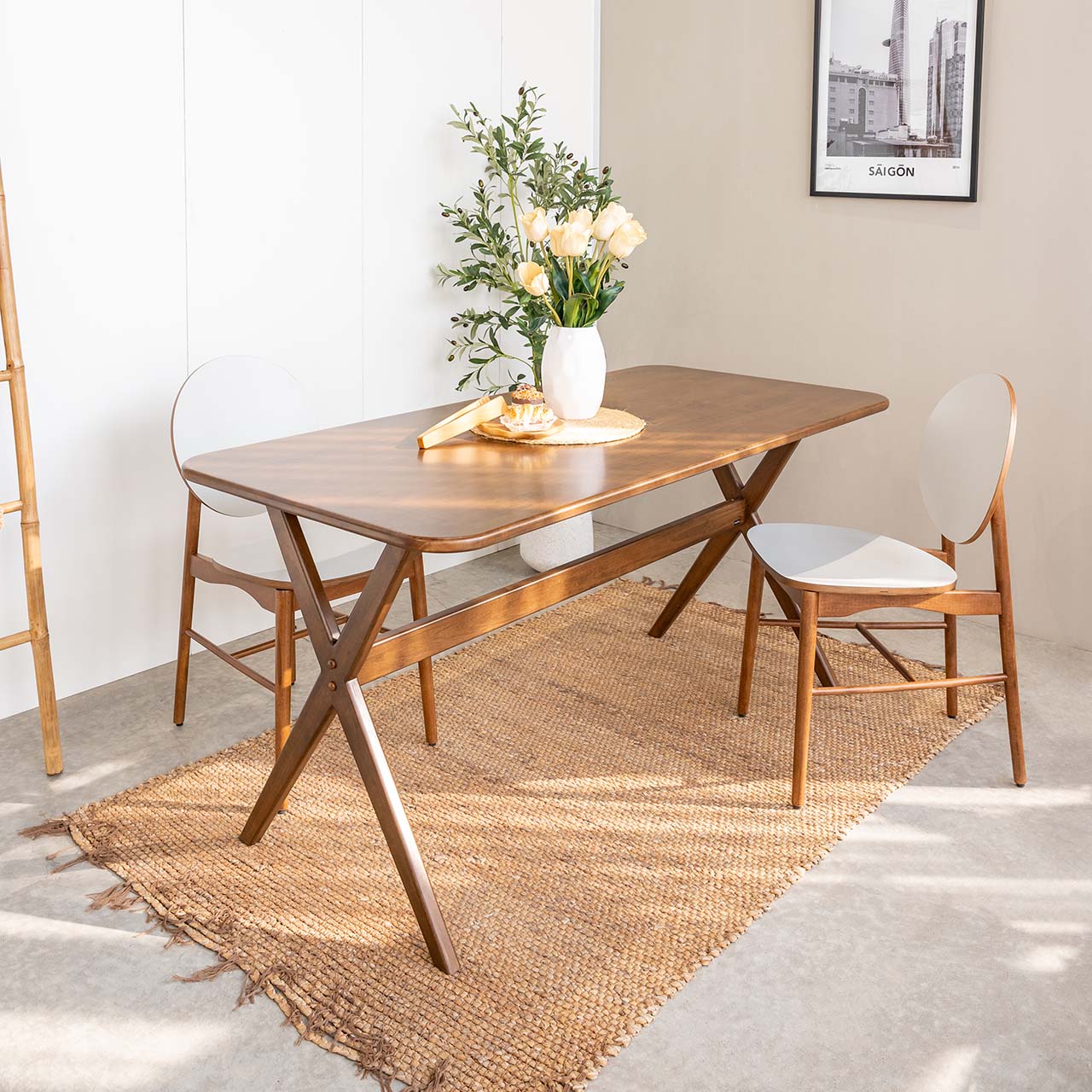 Ghế Ăn Gỗ Cao Su Tự Nhiên MOHO VIBORG 601