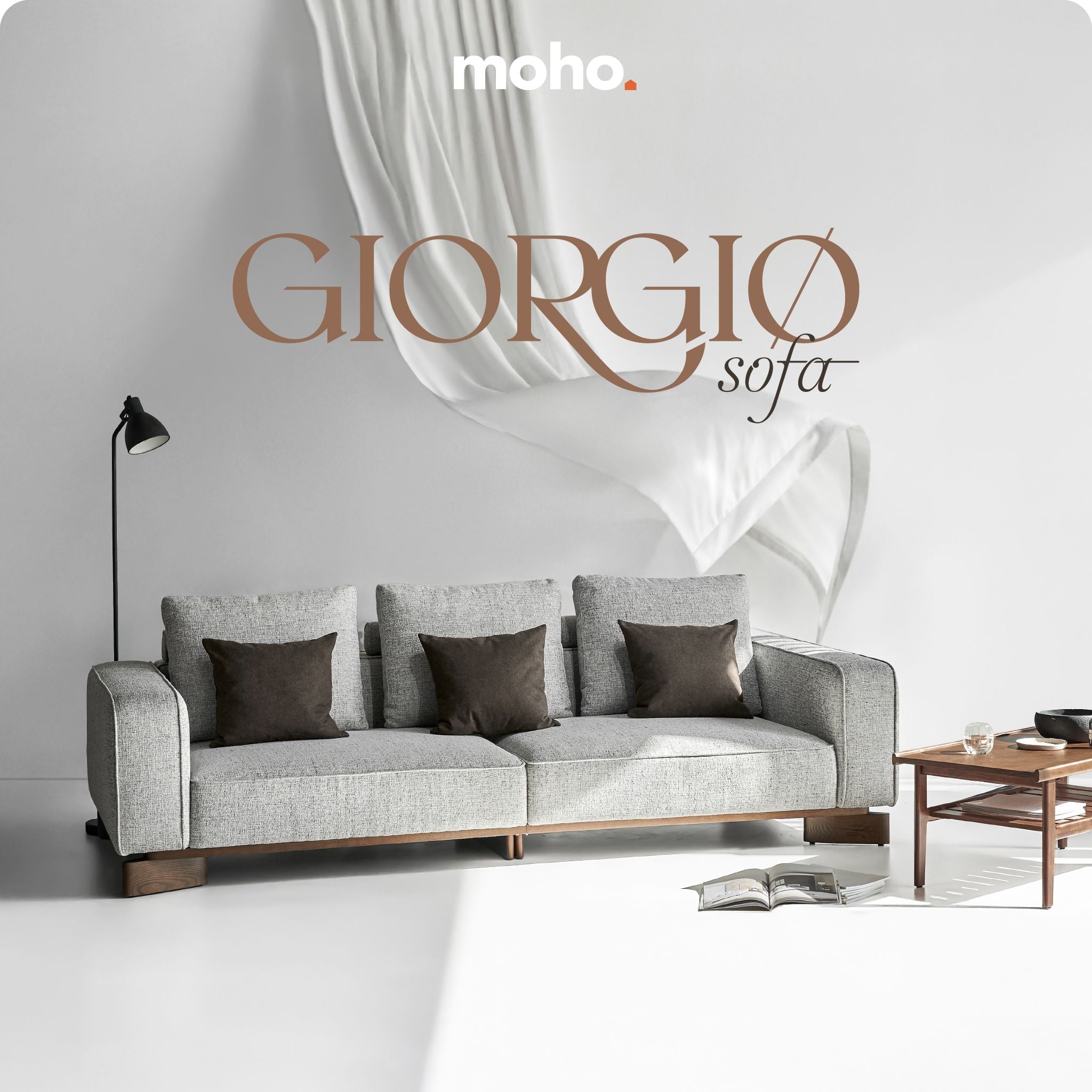 Sofa Cao Cấp GIORGIO – Sofa Vải MOHO Signature Sang Trọng & Hiện Đại