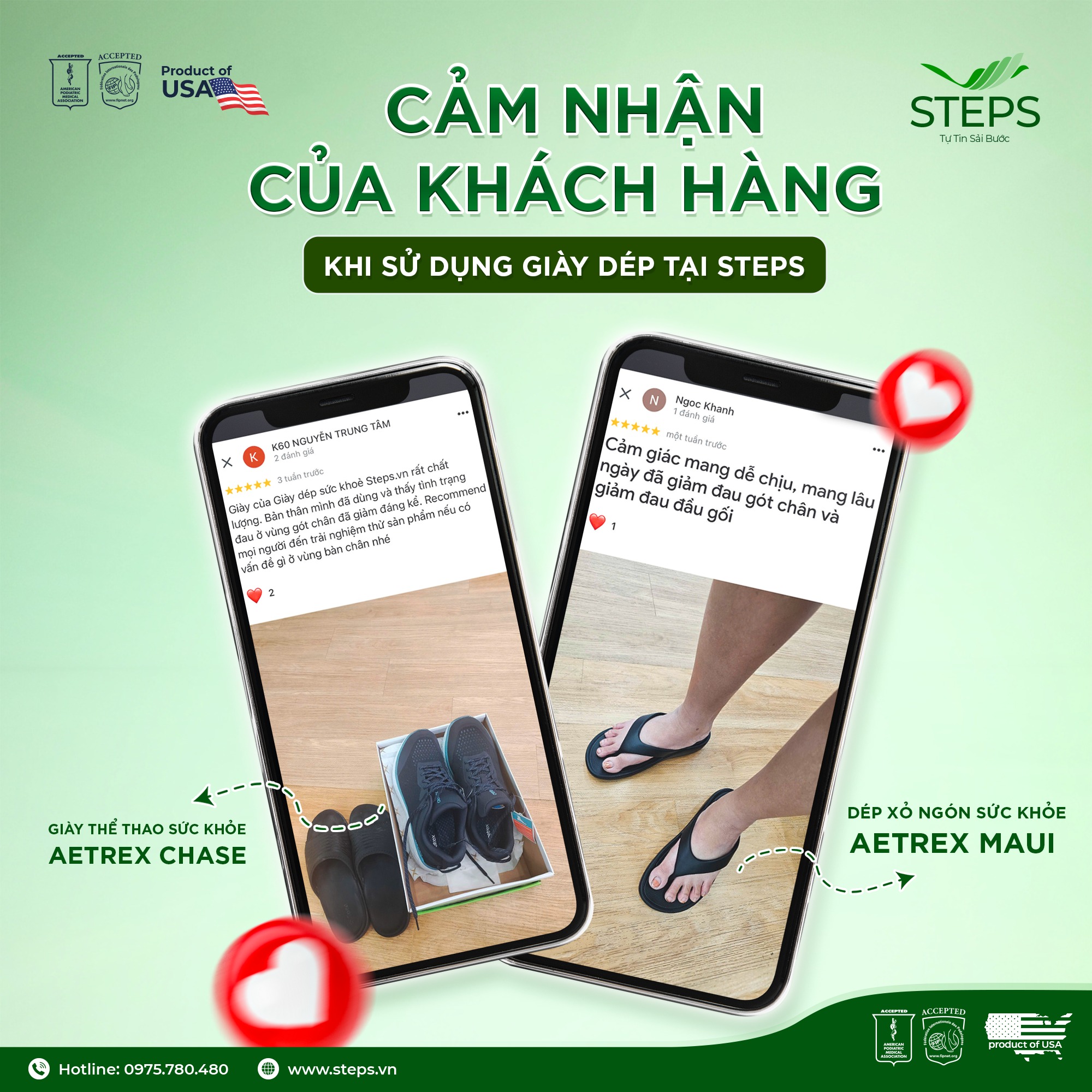 Cảm nhận của khách hàng khi sử dụng giày dép STEPS giúp giảm đau chân ...