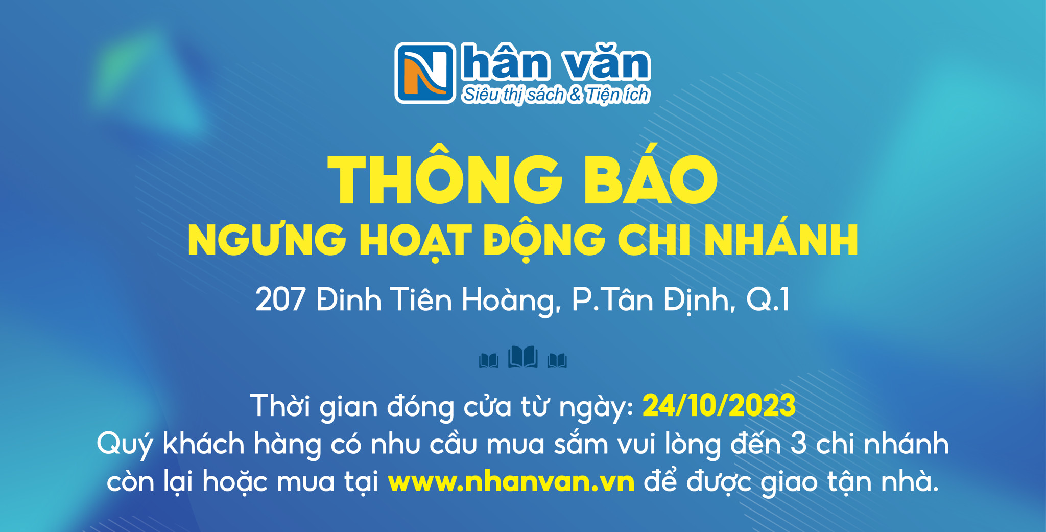 [퐓퐇퐎̂퐍퐆 퐁퐀́퐎] Đóng cửa chi nhánh 207 Đinh Tiên Hoàng - Nhà sác – Siêu ...
