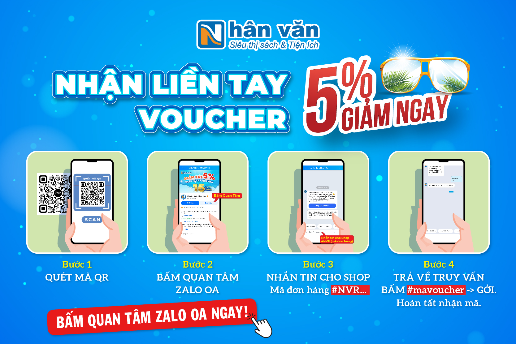 MỘT BƯỚC QUAN TÂM ZALO NHẬN NGAY ƯU ĐÃI 5% – Siêu Thị Sách & Tiện Ích ...