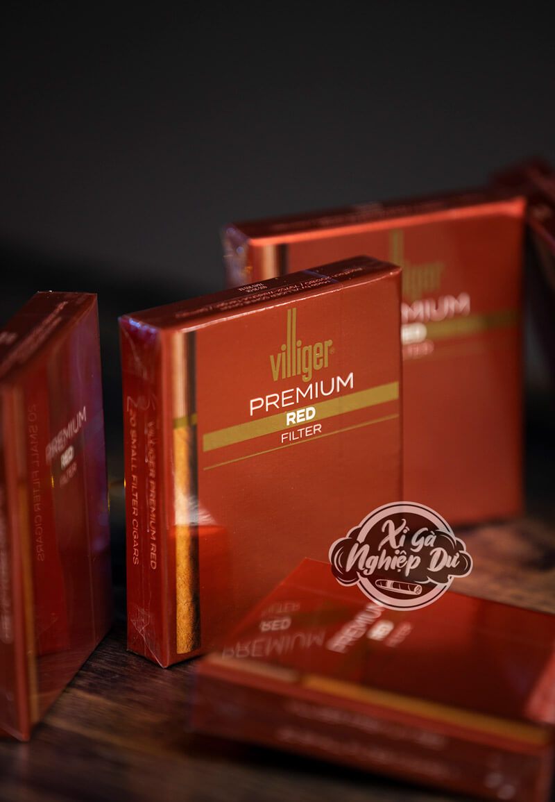 Cigar Villiger Premium Red Filter - Xì Gà Mini Chính Hãng - Hộp 20Điếu