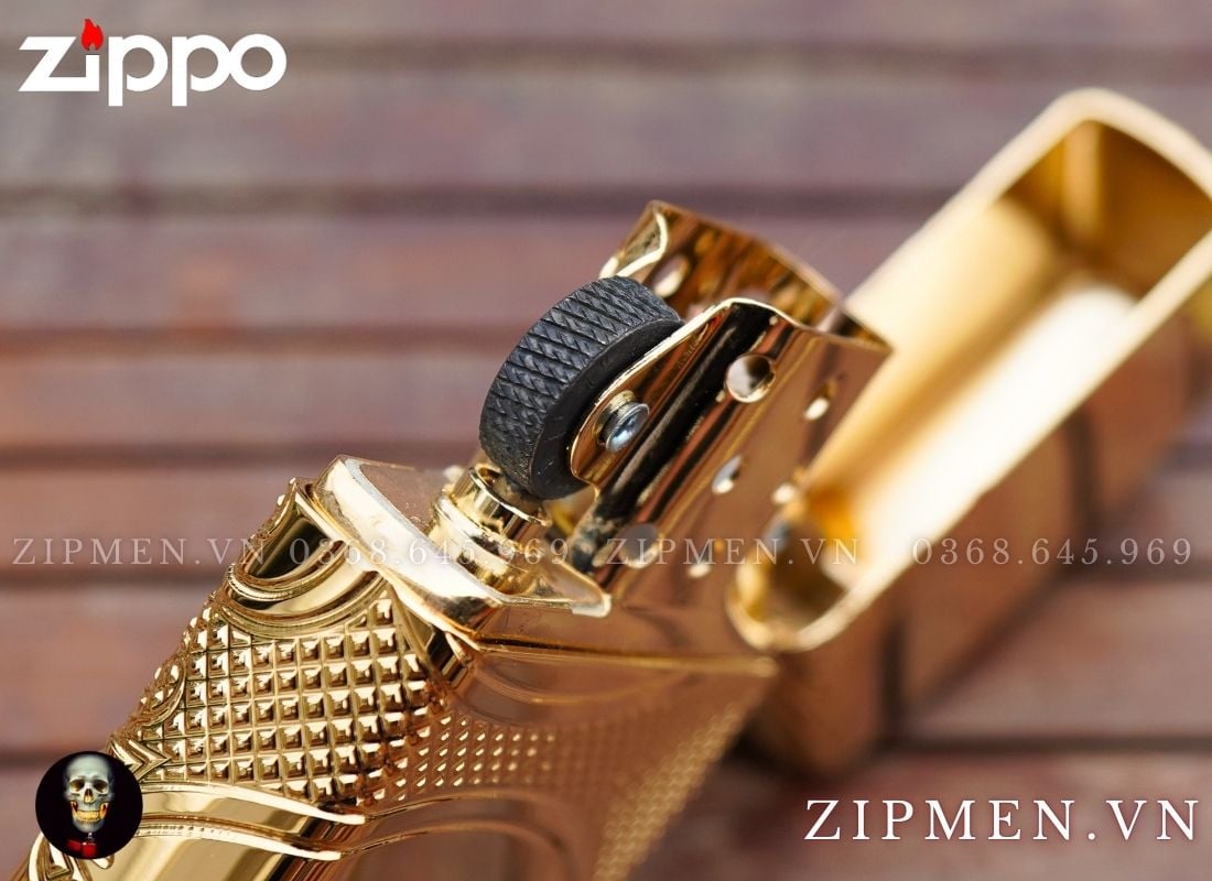 Zippo 49108 Fleu De Lis | Zippo Armor mạ vàng 24K cao cấp 360 Multicut ...