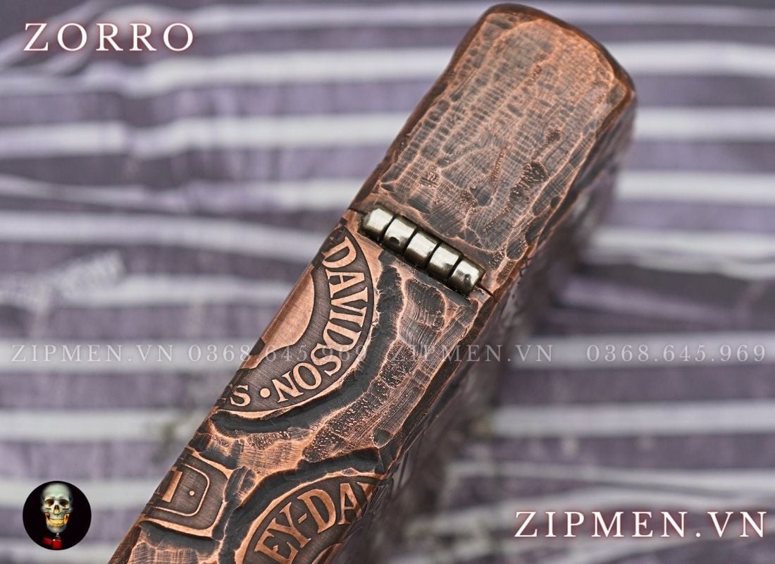 Bật lửa zorro đồng đỏ gõ búa siêu dày Harley Davidson | Zorro giá rẻ ...