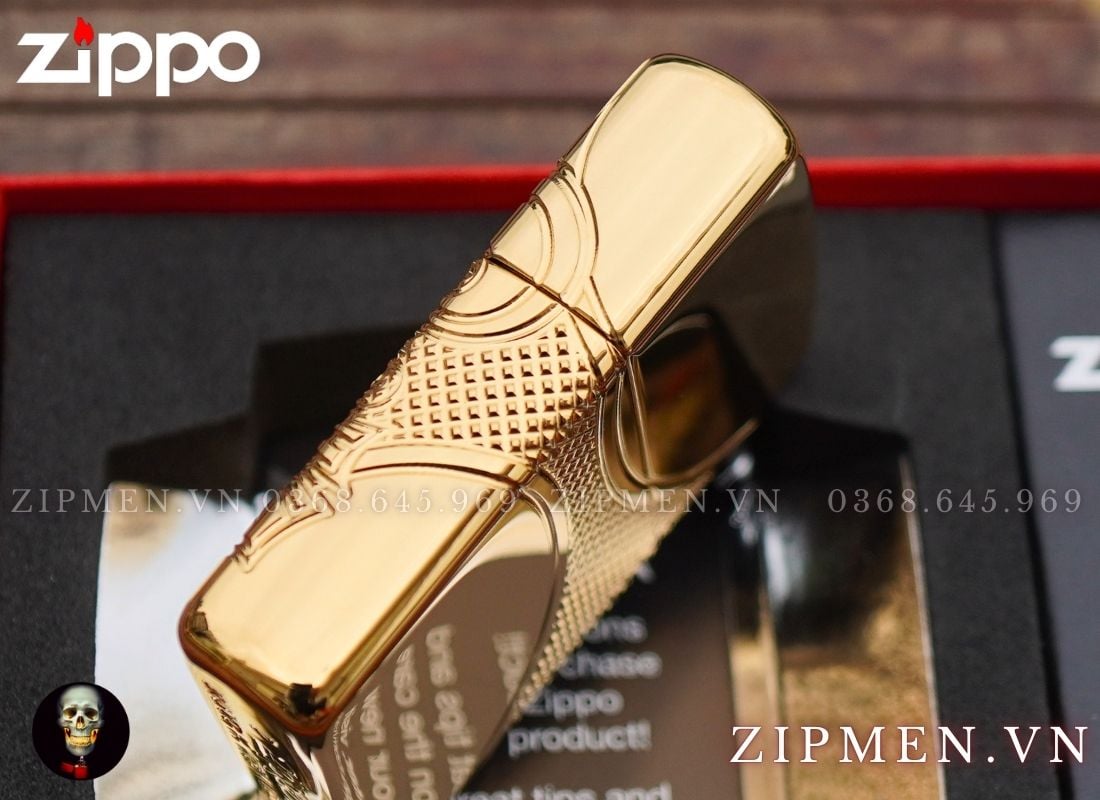 Zippo 49108 Fleu De Lis | Zippo Armor mạ vàng 24K cao cấp 360 Multicut ...