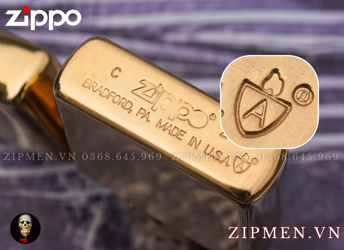 Bật lửa Zippo Armor High Polish Brass Flame | Zippo 46397 – ZIPMEN