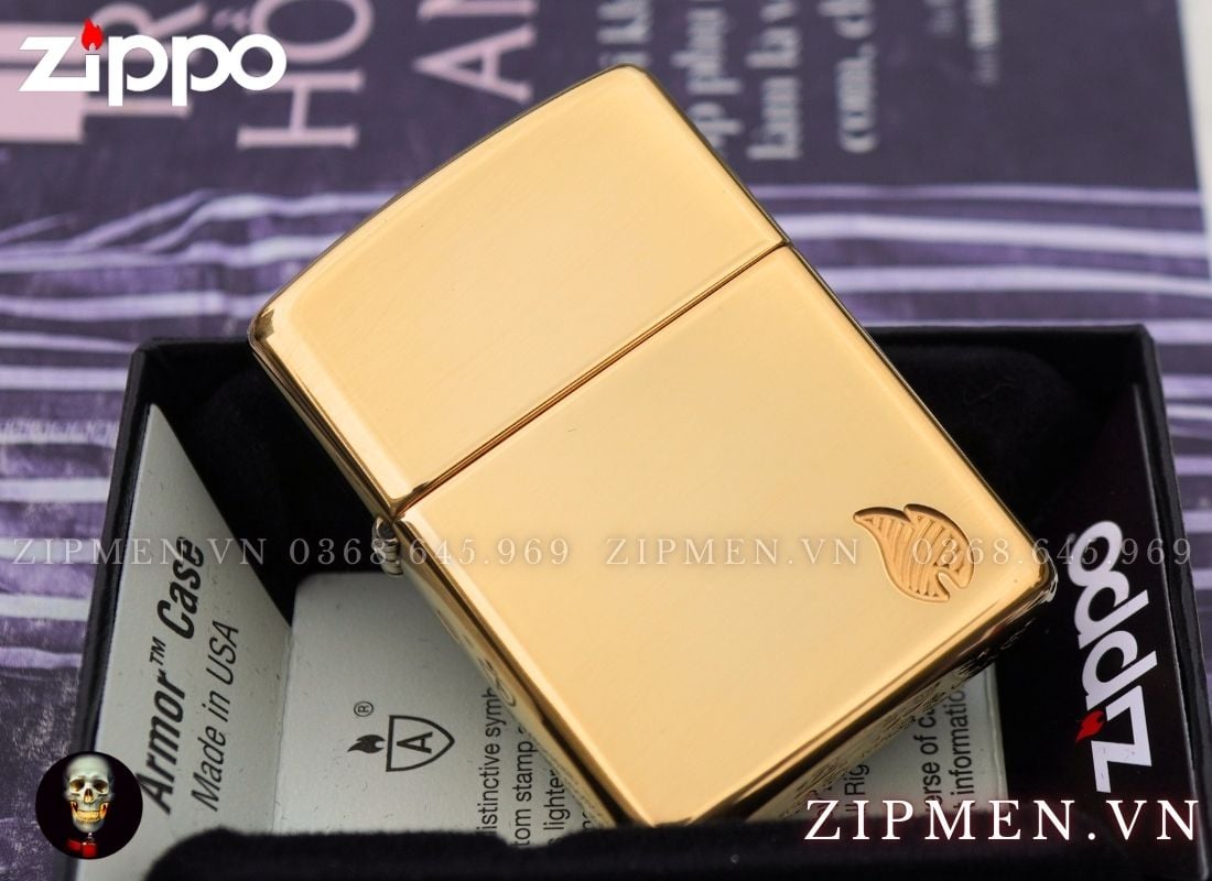 Bật lửa Zippo Armor High Polish Brass Flame | Zippo 46397 – ZIPMEN